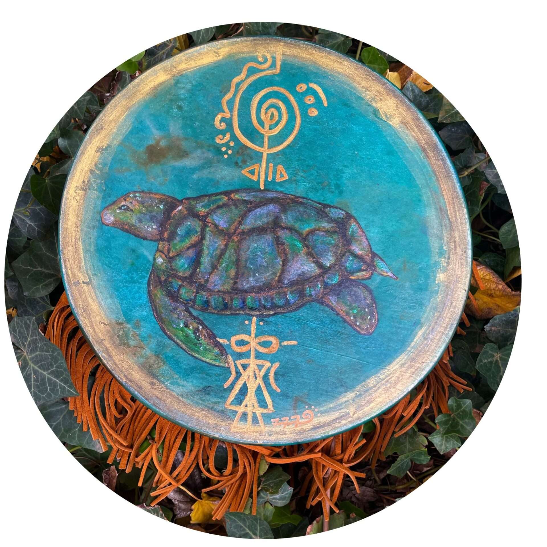 14″ Turtle Drum with Reiki & Light Codes | The Beauty of Perspective